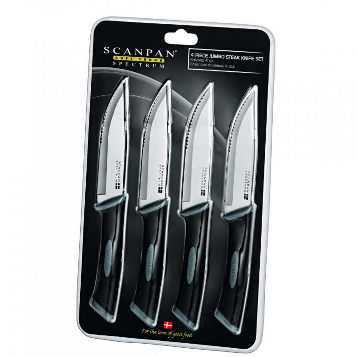 Scanpan Spectrum Jumbo 4 Pc Steak Knife Set - Black – Ronita